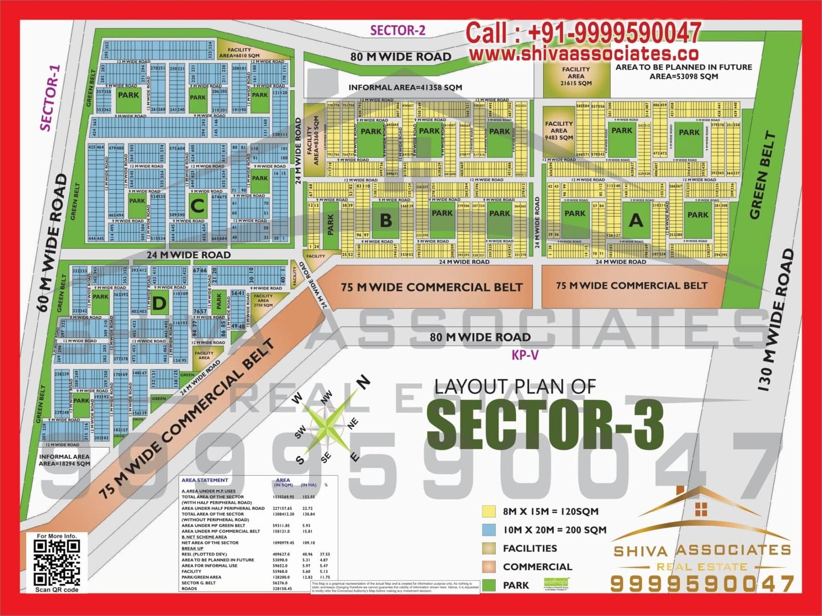 Sector 3 Greater Noida HD Map Layout Plan of Sector 3 | Shiva Associates